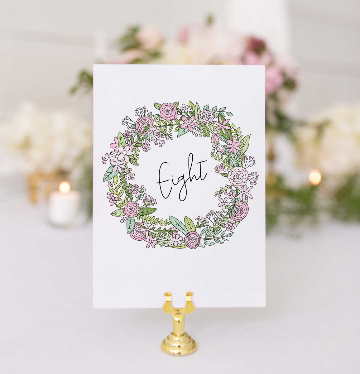 Pretty Pastels Table Name / Number Cards – Emmy Designs