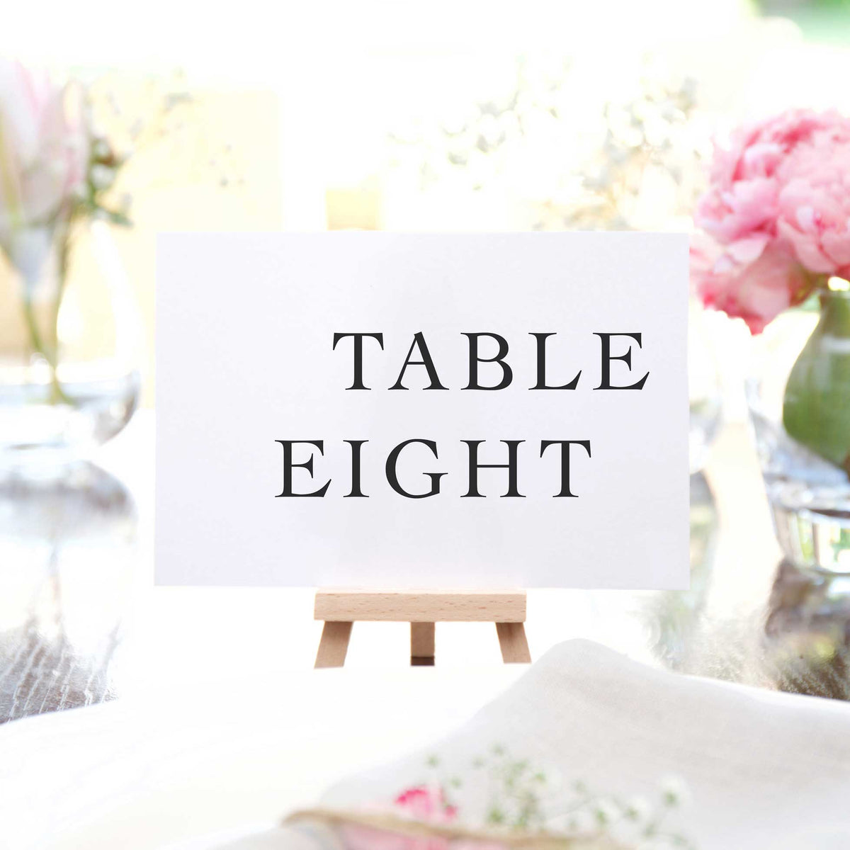Simple Typography Table Name / Number Cards – Emmy Designs