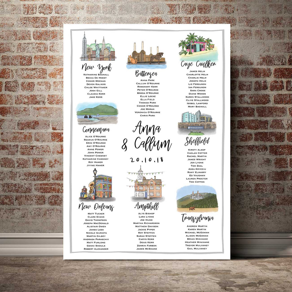 Illustrated Table Plan – Emmy Designs