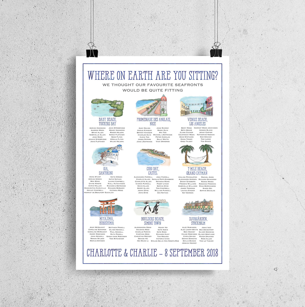 Illustrated Table Plan – Emmy Designs