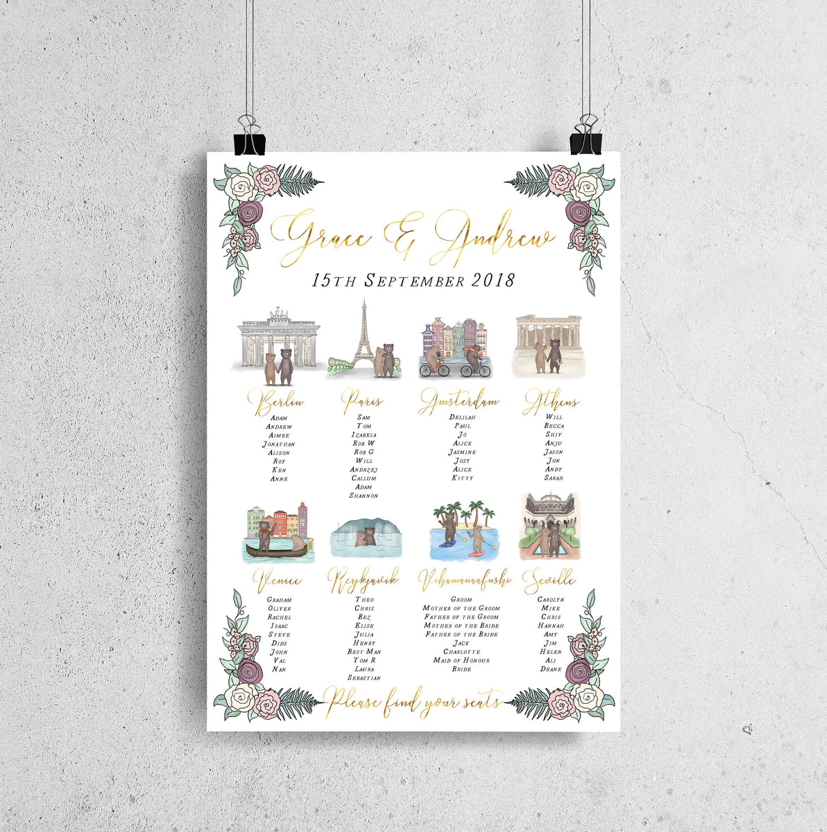 Illustrated Table Plan – Emmy Designs
