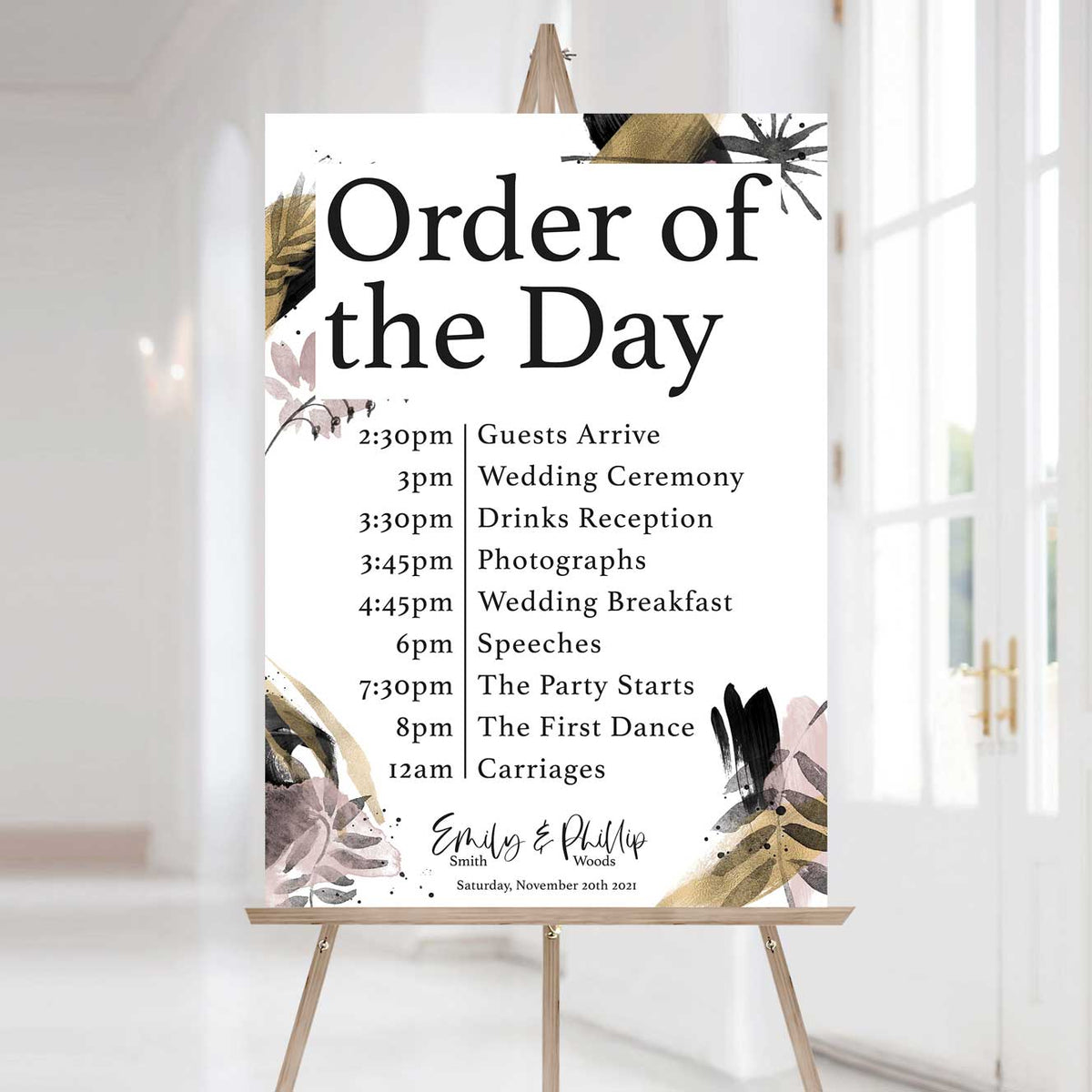 Abstract Beauty Order of the Day Sign – Emmy Designs