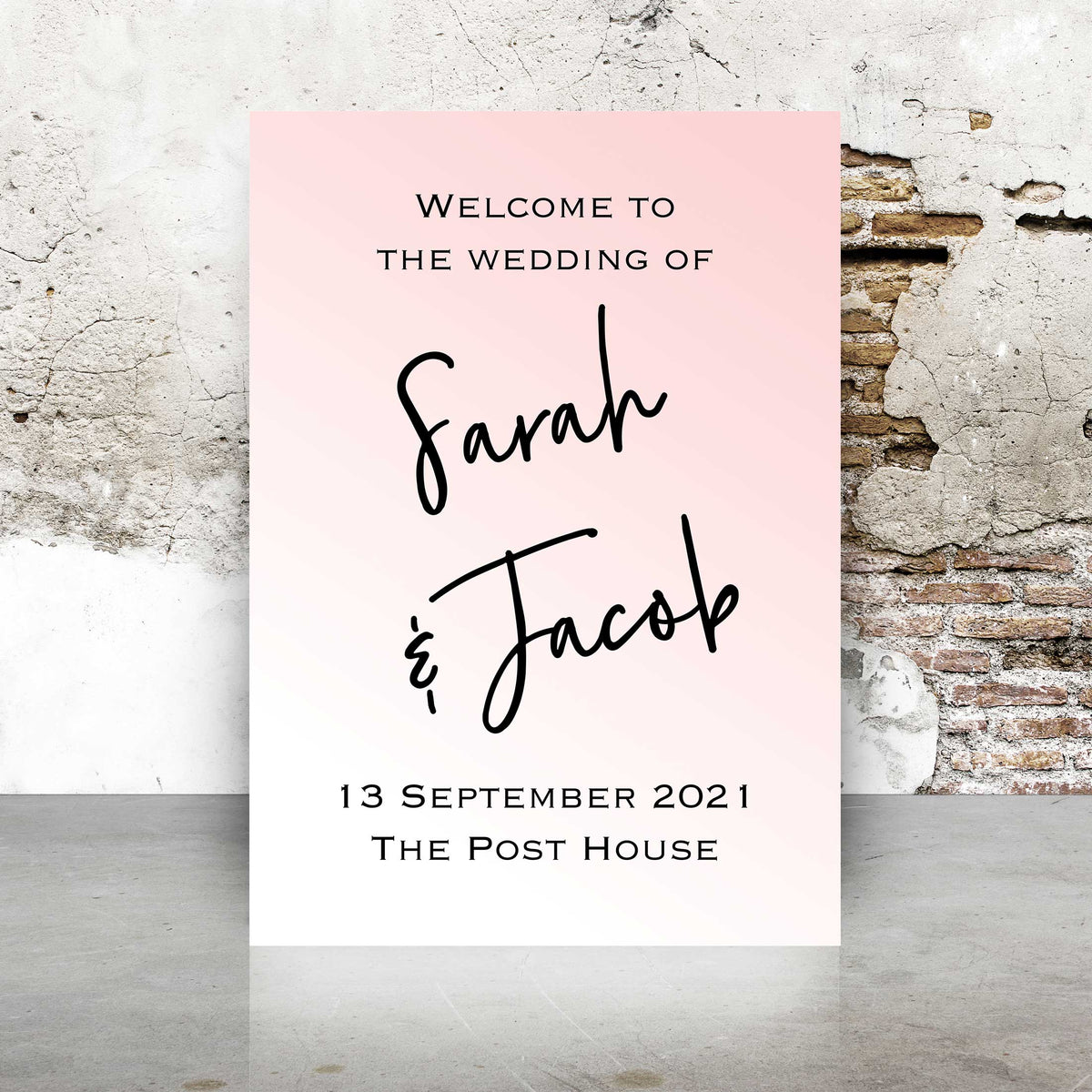 Blush Welcome Sign – Emmy Designs