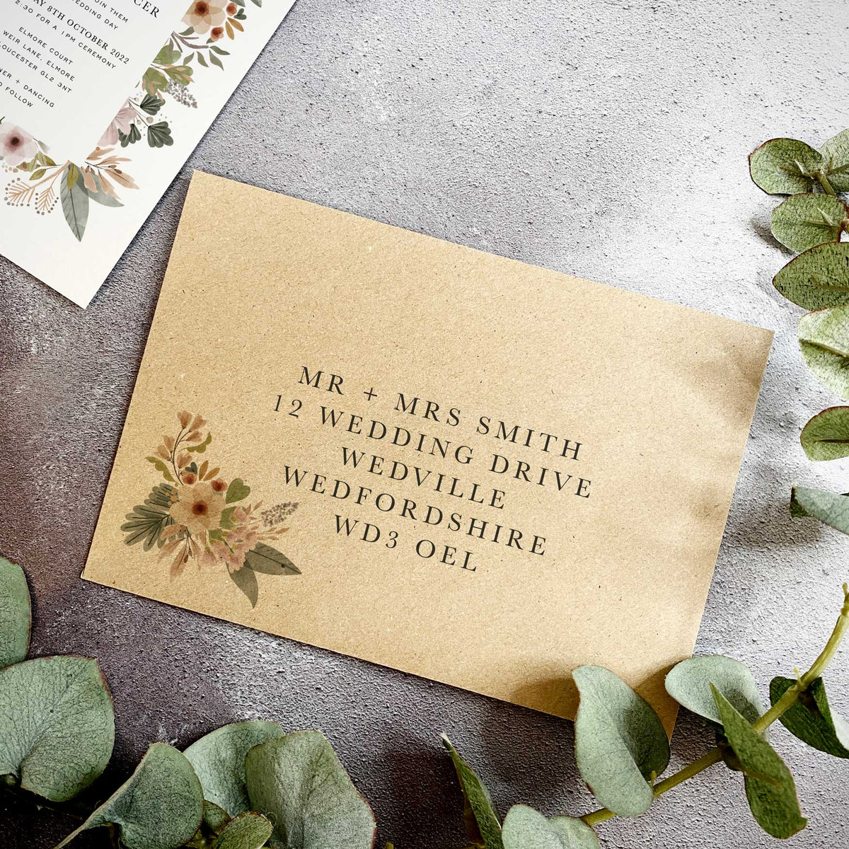 Boho Woodland Printed Envelopes – Emmy Designs