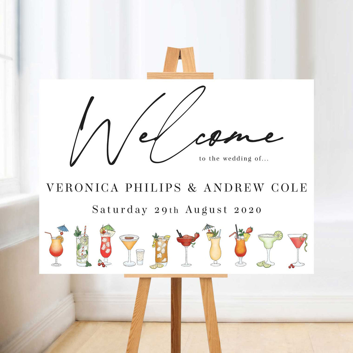 Cocktail Party Welcome Sign – Emmy Designs