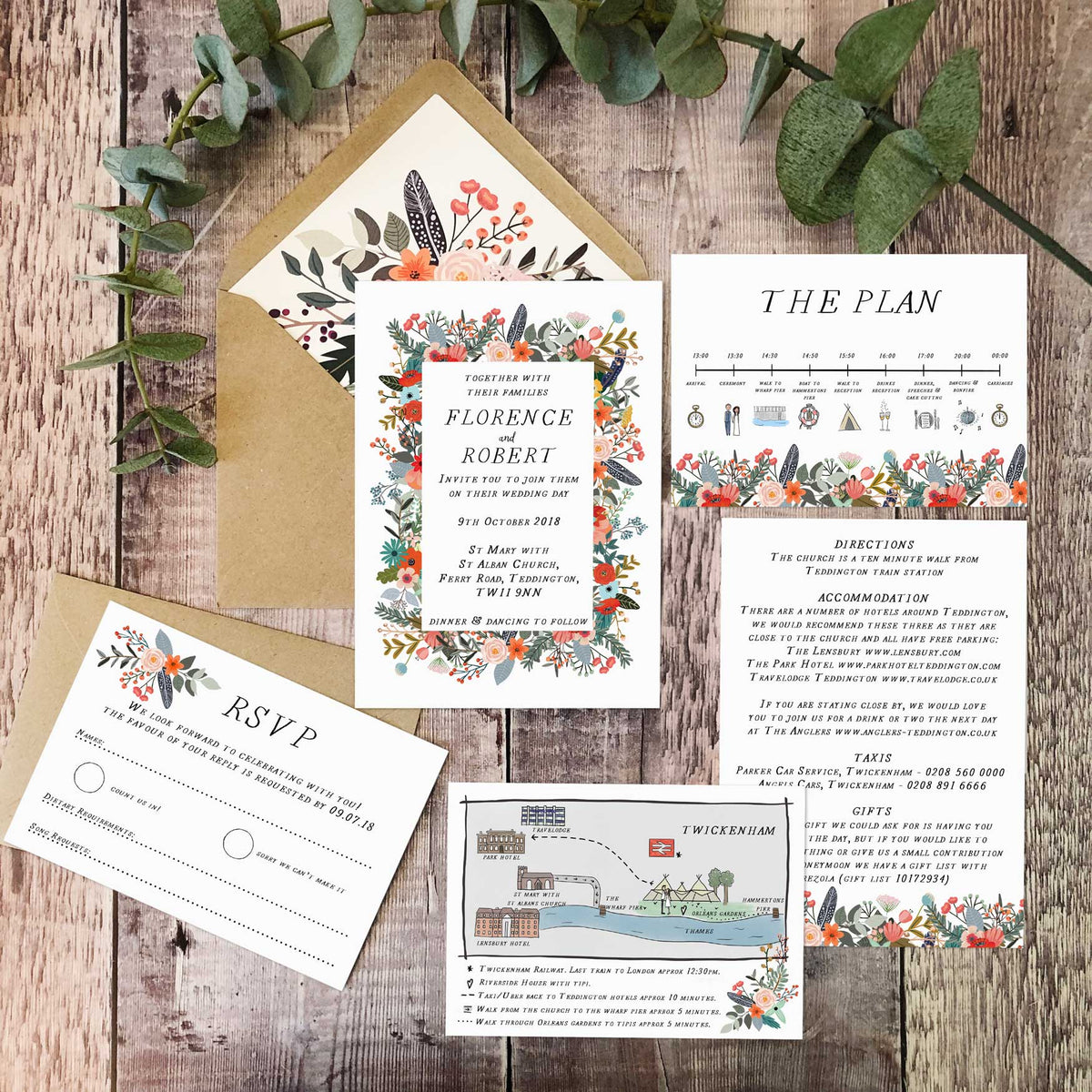 Country Garden Envelope Liner – Emmy Designs