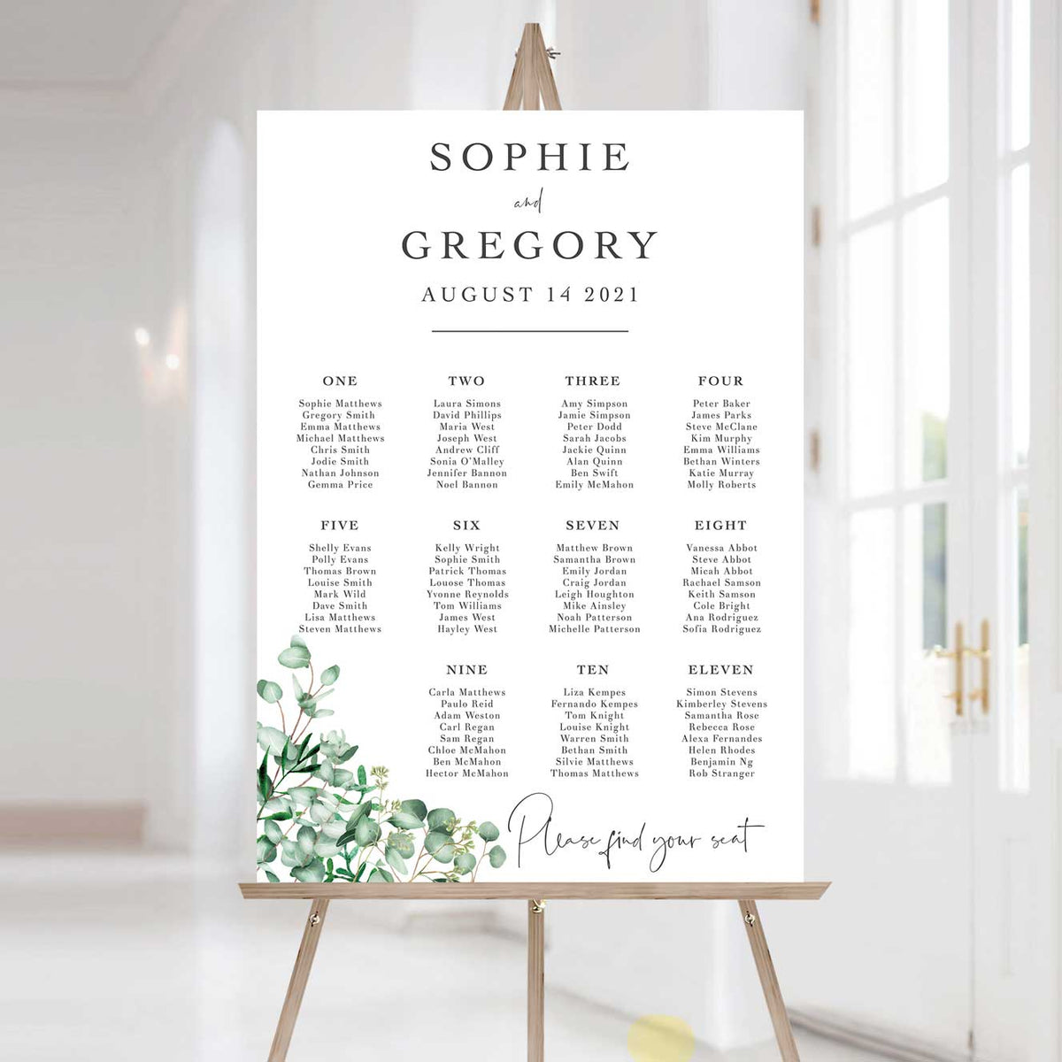 Eucalyptus Table Plan – Emmy Designs