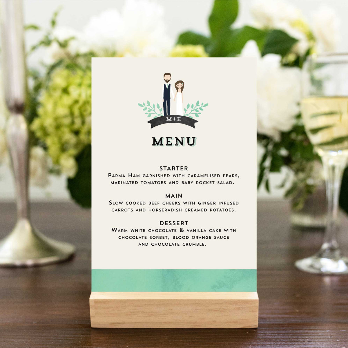 Leafy Portrait Menu Cards – Emmy Designs