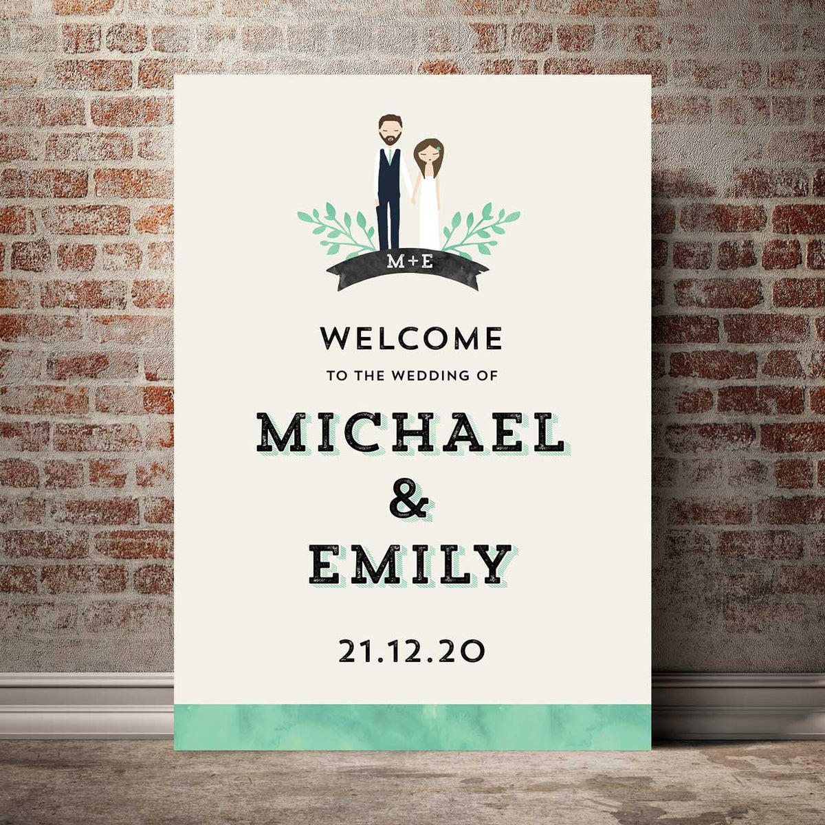 Leafy Portrait Welcome Sign – Emmy Designs