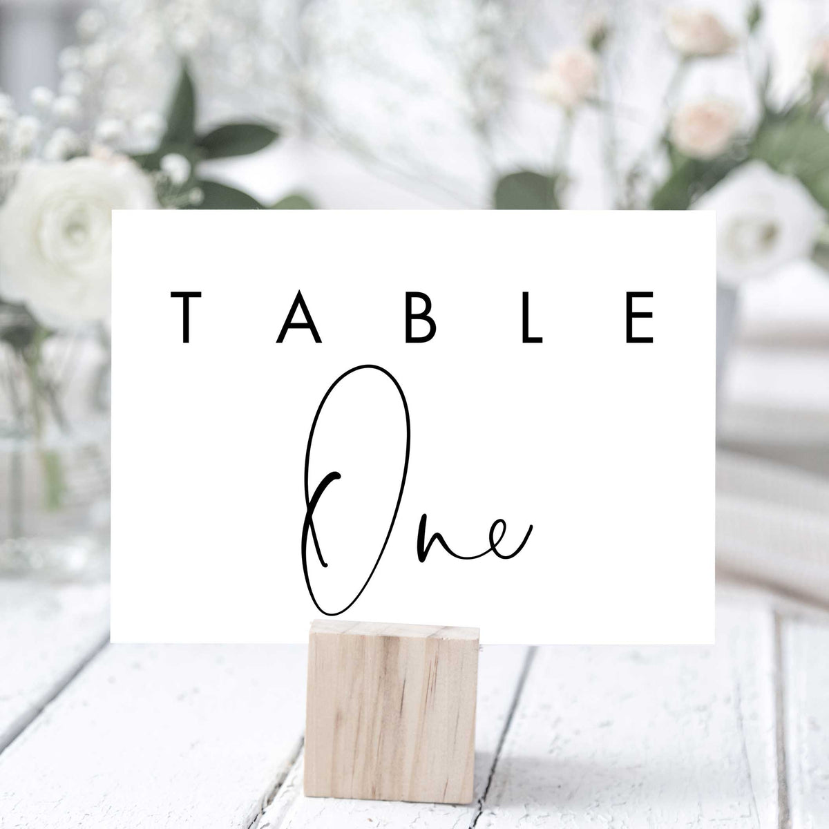Minimal Script Table Name / Number Cards – Emmy Designs