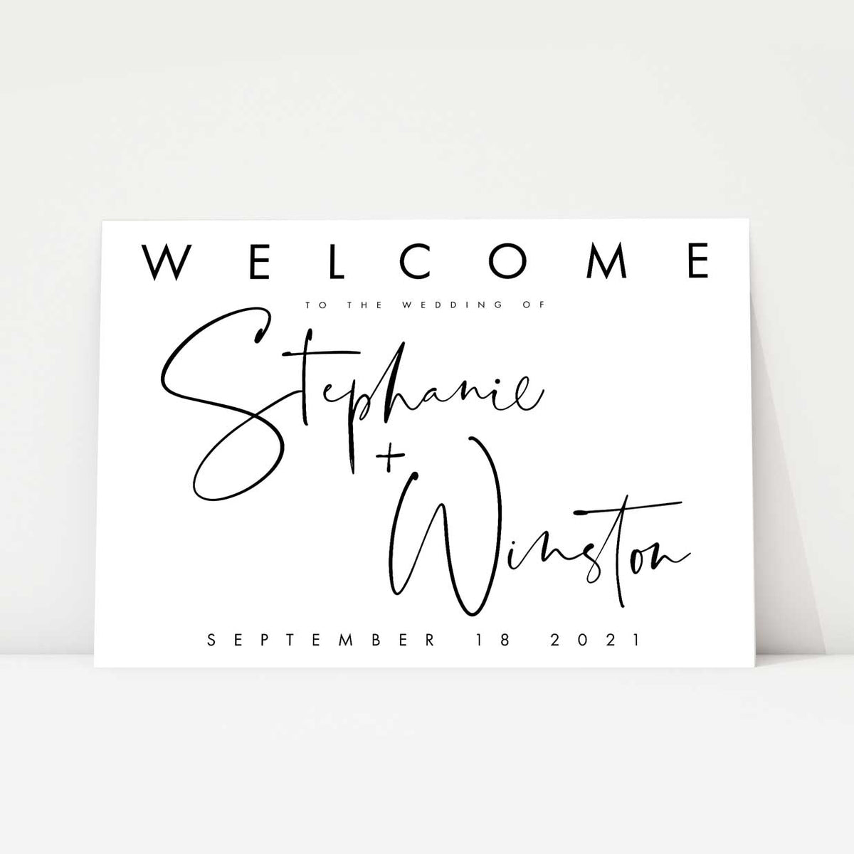 Minimal Script Welcome Sign – Emmy Designs