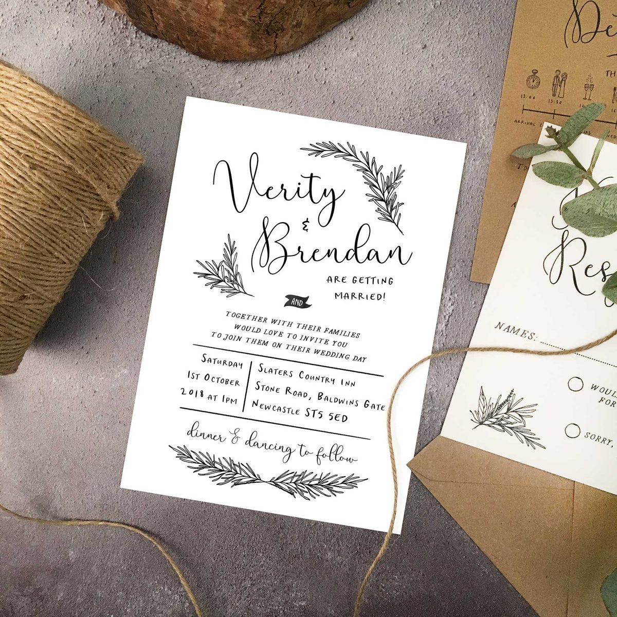 Rustic Charm Printed Envelopes – Emmy Designs