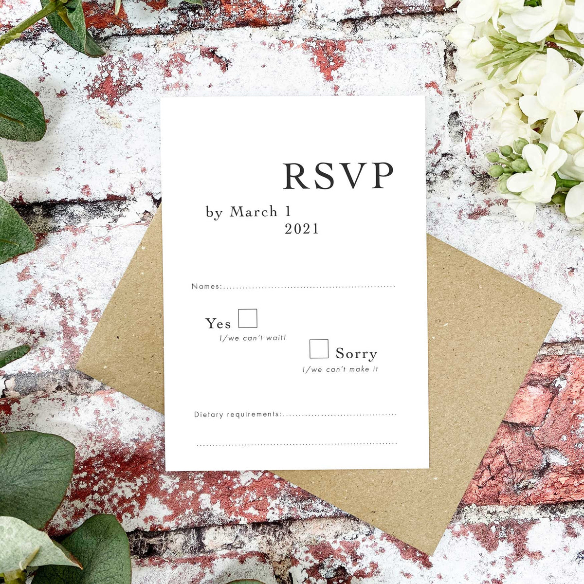 Simple Typography Envelope Liner – Emmy Designs