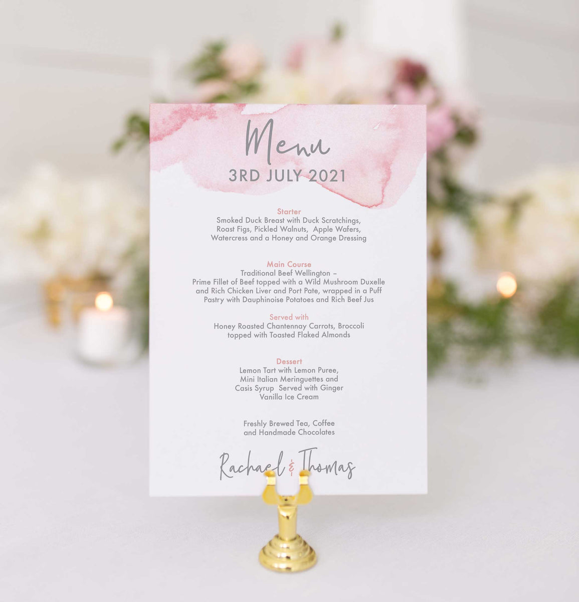 Watercolour Passport Menu Cards – Emmy Designs
